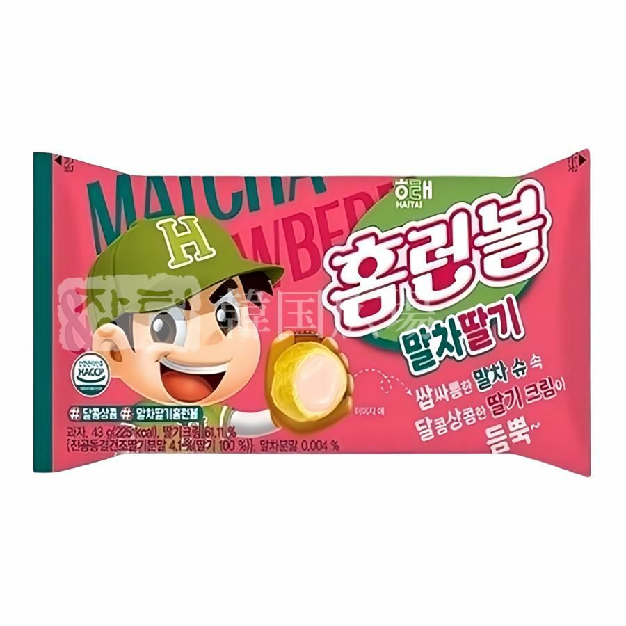 ヘテ ホームランボール 抹茶イチゴ 49g | 韓国広場e-shop本店